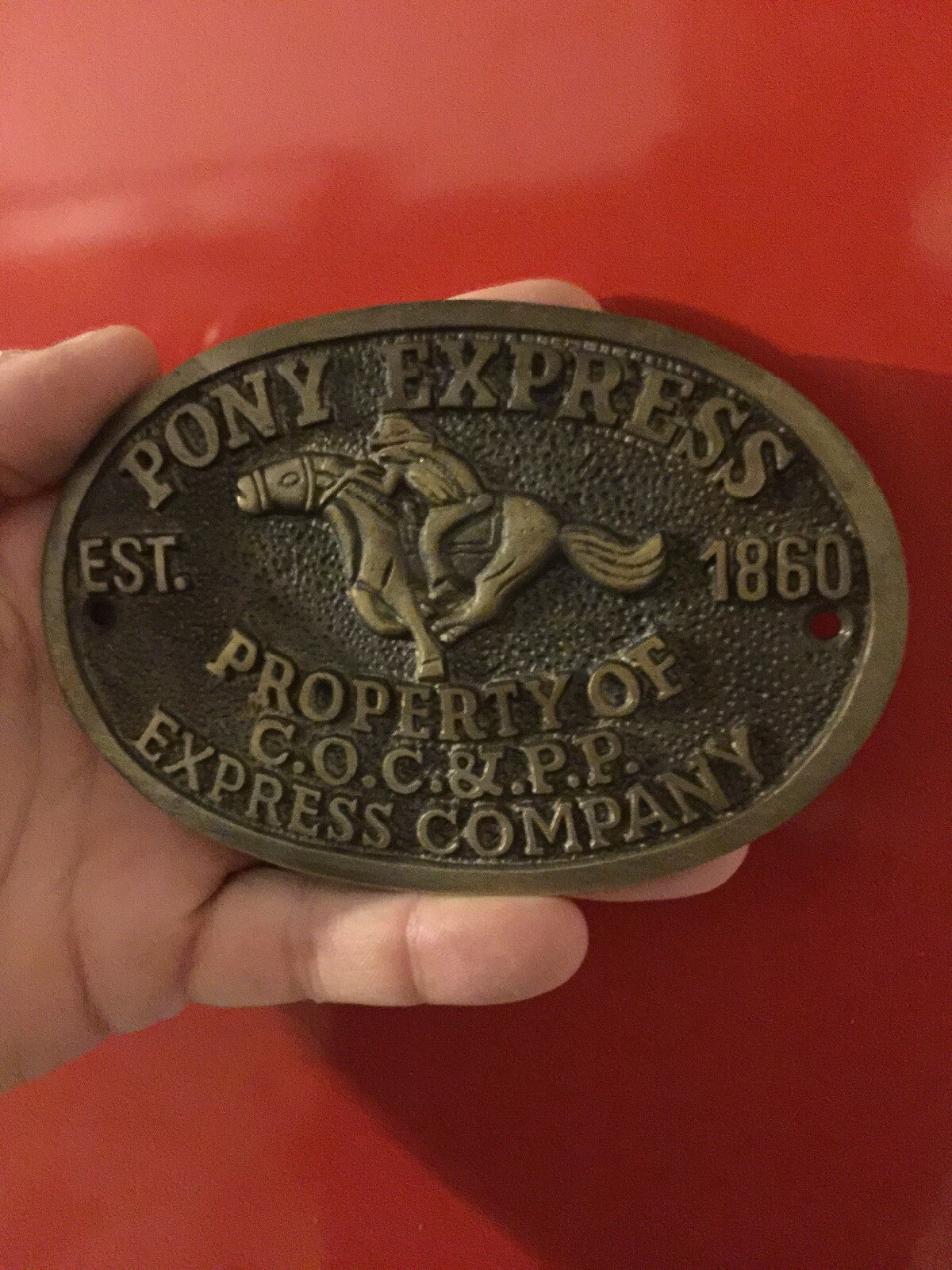 Pony Express Sign Brass Plaque Doc Holiday Wild West Wyatt Earp ...