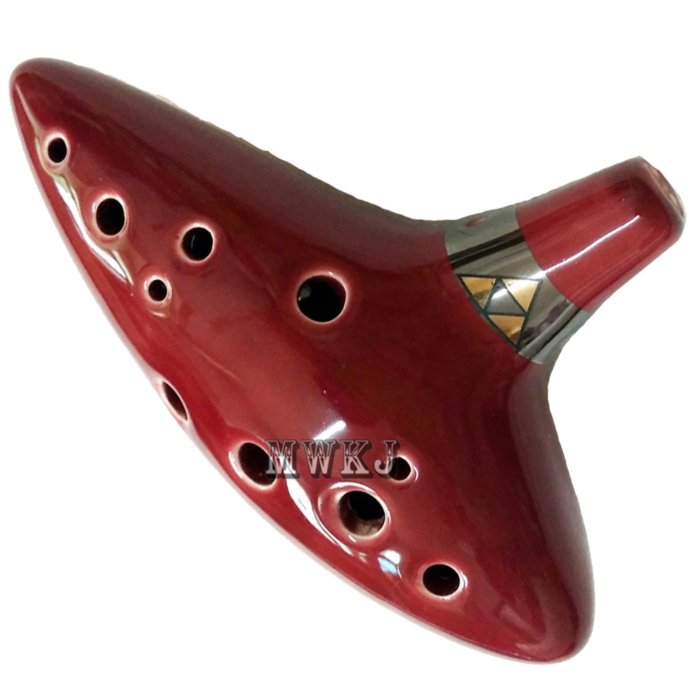 12 Hole Legend of Zelda Ocarina of Time Alto C Flute Ceramic Instrument ...