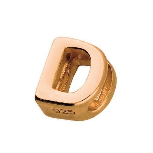 Pendentif Rose-Plated Capitale D Initiale Perle Argent Sterling | eBay