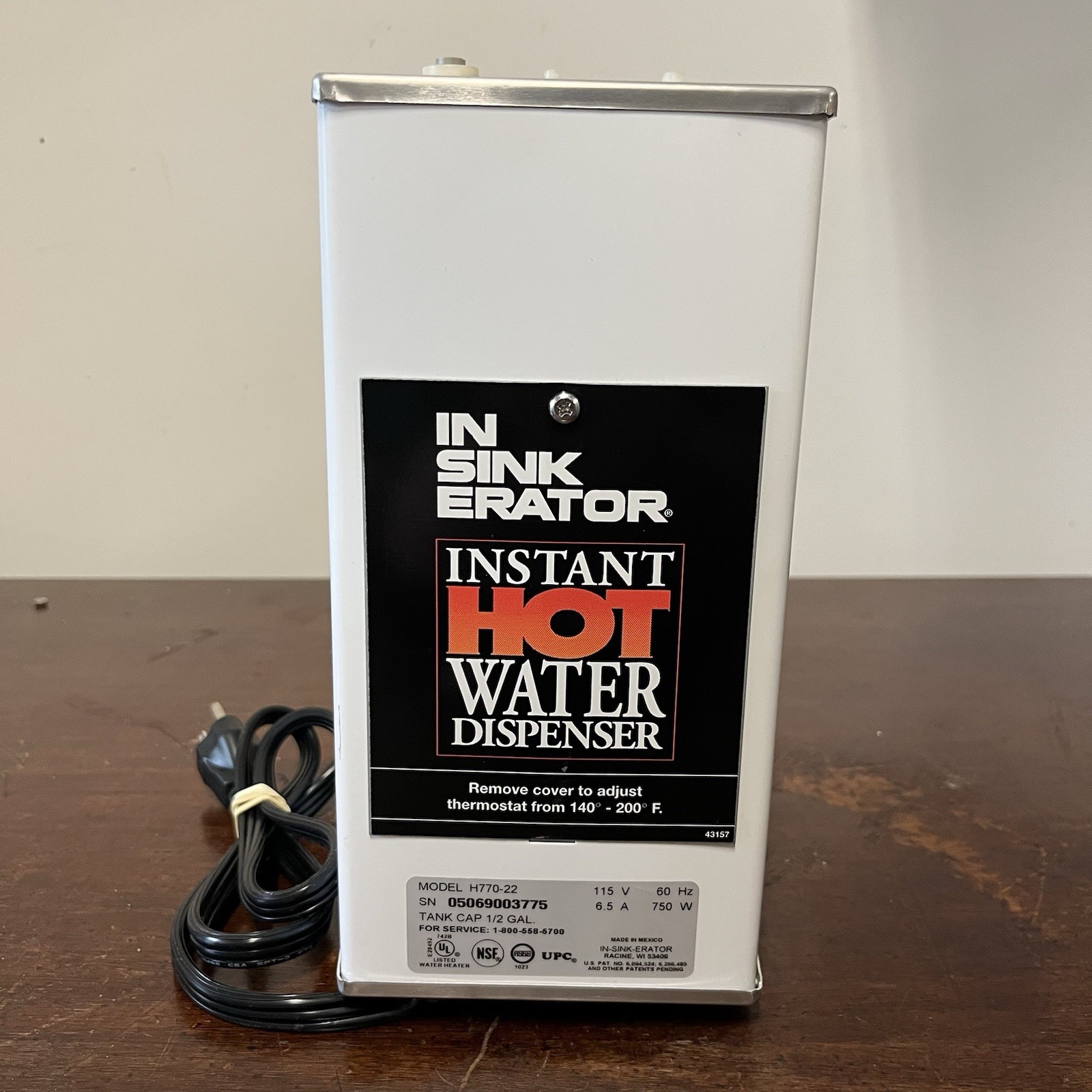 InSinkErator Instant Hot Water Tank Model H-770-22 - New Without Box | eBay