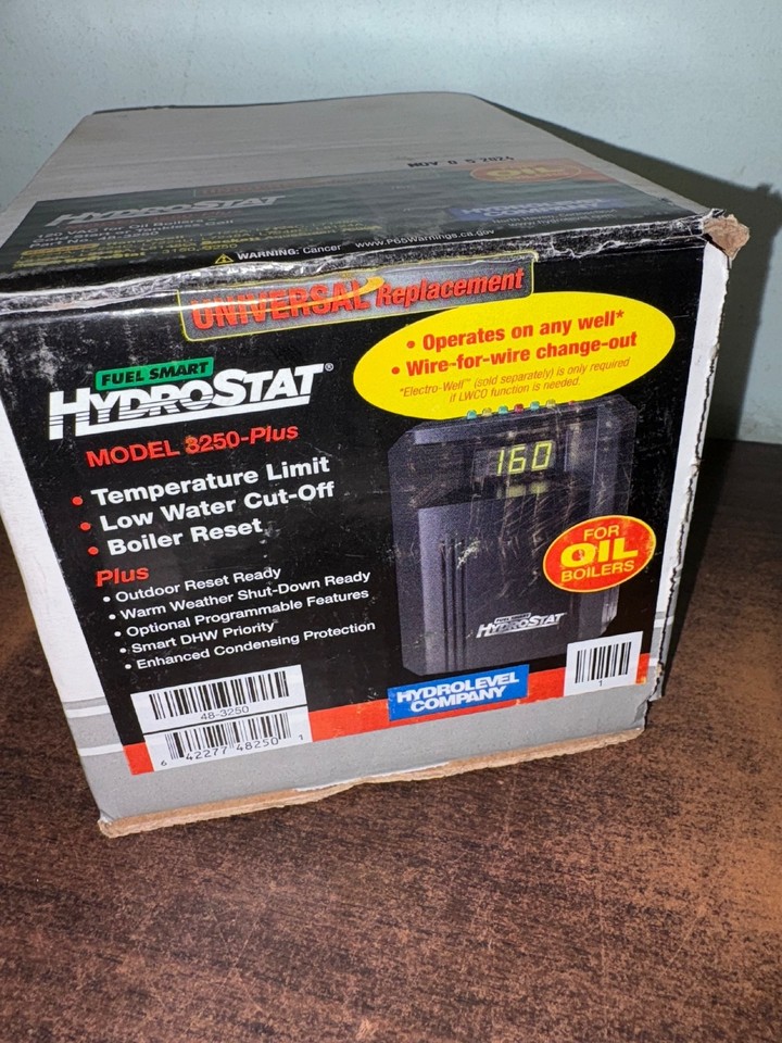NEW HYDROLEVEL HYDROSTAT 3250-PLUS TEMP LIMIT LOW WATER CUT-OFF OIL ...