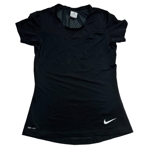 Nike Pro Dri-Fit Women's Short Sleeve Shirt Ventilated Black Size Small ...
