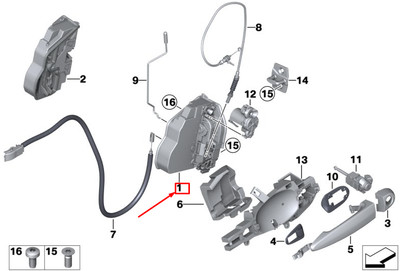 BMW X4 F26 Front Left Door Lock 51217318409 NEW GENUINE | eBay