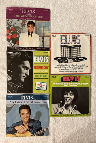 ELVIS PRESLEY Lot (5 Records) 45 RPM With Covers 🔥 | eBay