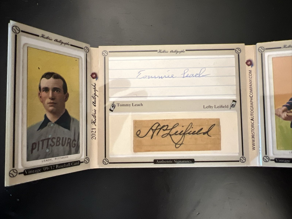 2021 Triple Folder Tommy Leach, Lefty Leifield Pittsburgh Pirates 1909 ...