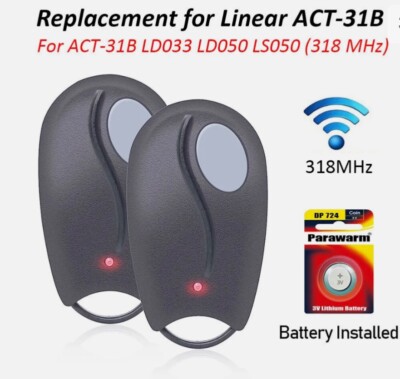 For Linear ACT-31B Mini Remote Control LD033 LD050 LS050 Garage Door ...
