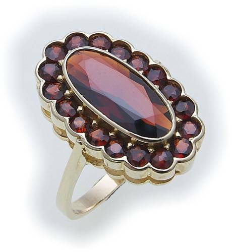 Women's Ring M.Granat IN Gold 333 Garnet Ring Yellow Gold Quality 8910 ...