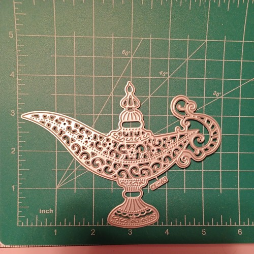 Universal thin metal die cut tool XL Genie Bottle oil lamp 3 wishes ...