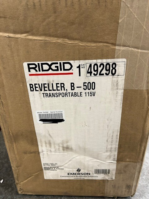RIDGID 49298 B-500 Portable Pipe Beveling Machine with 37.5 Degree ...