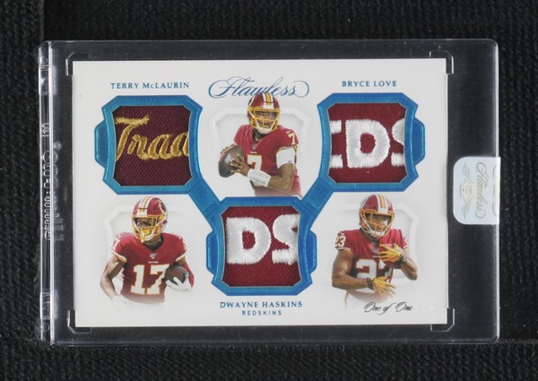 2019 Panini Flawless - Triple Patches Platinum #TP12 Terry McLaurin ...