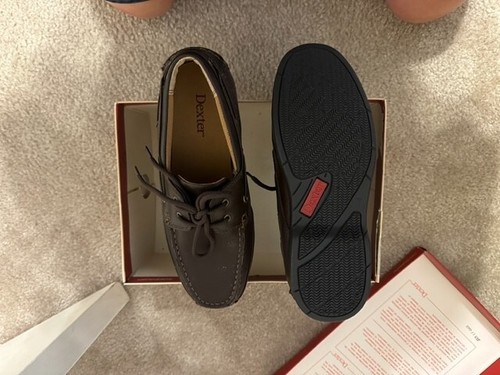 Dexter Comfort Shoes Casual Brown Solid Loafers Boat Shoe Leather Mens ...