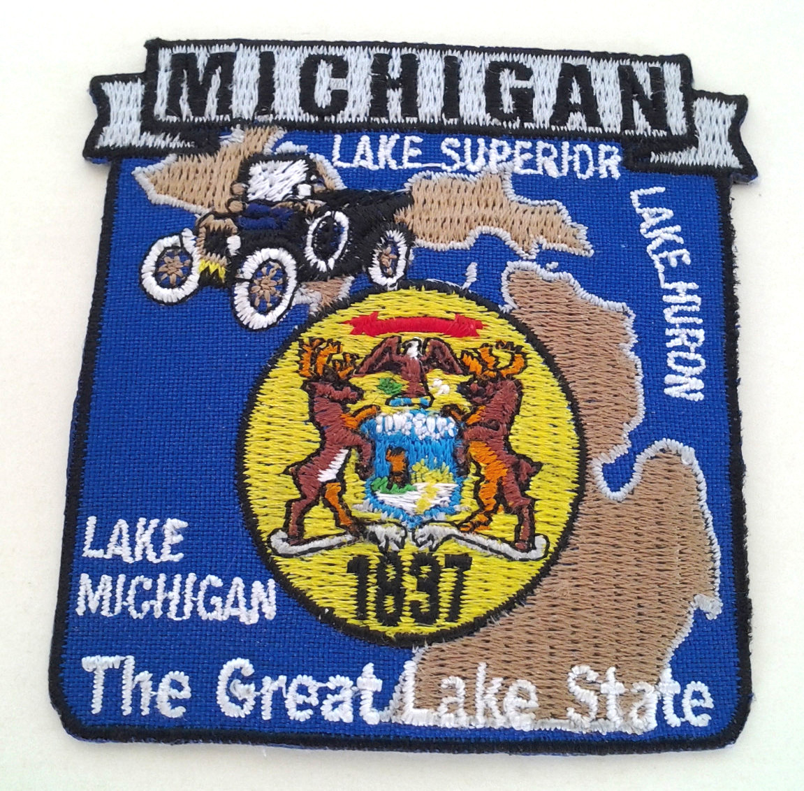 MICHIGAN STATE MAP (3-1/8") Biker Patch PM6723 EE | eBay