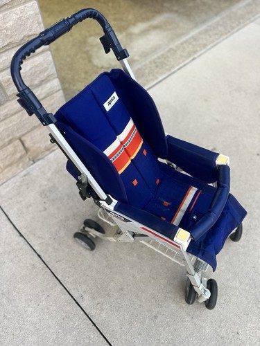 Vintage 80’s Aprica Japan Baby Stroller Blue Stripes Reversible Handle ...