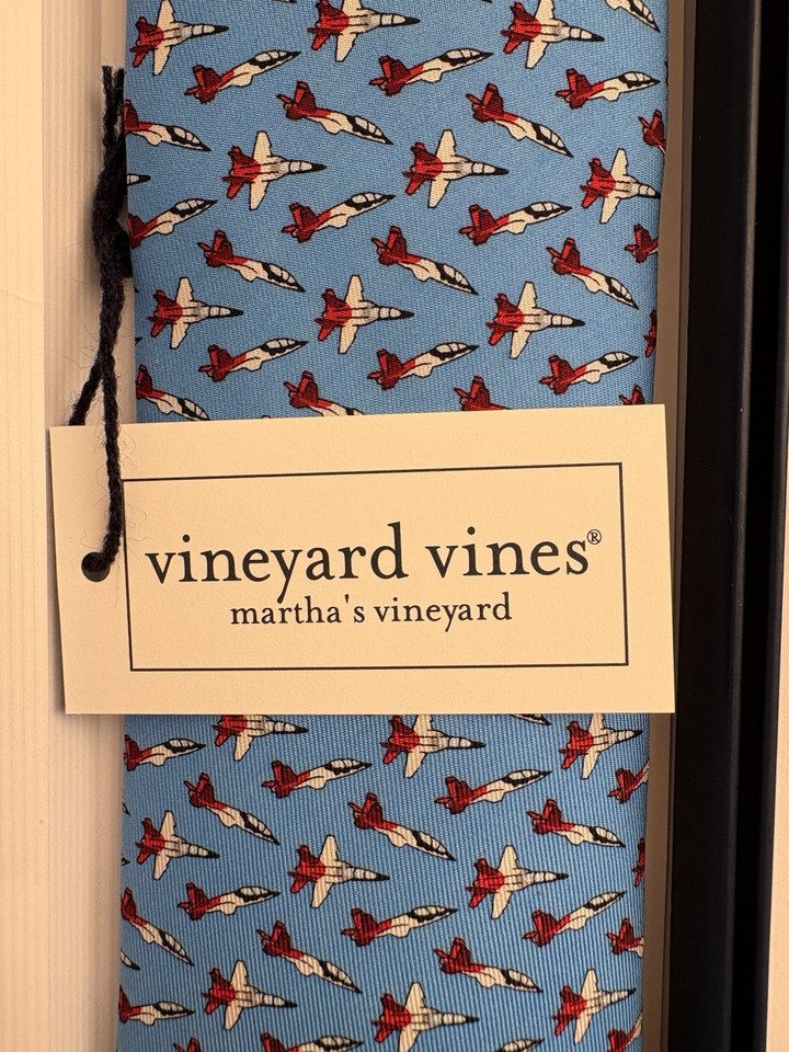 Vineyard Vines Mens Silk Tie Fighter Jet | eBay