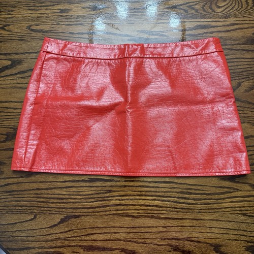 Red Faux Leather Mini Skirt Women’s Large Size 12 SHEIN | eBay