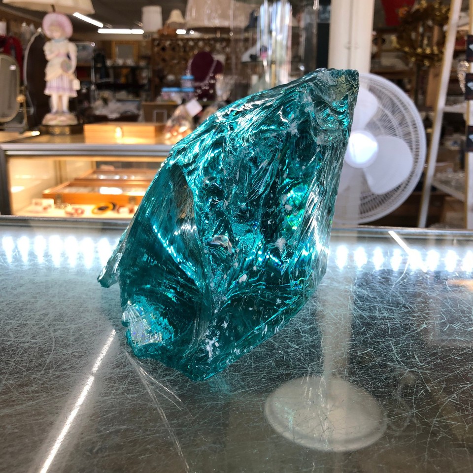 Teal 10.5# Slag Glass Cullet Sorcerer Stone Landscaping Aquarium Rock ...