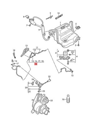 Genuine VW Metering Line For Reducing Agent Injector 3Q0131984AE | eBay