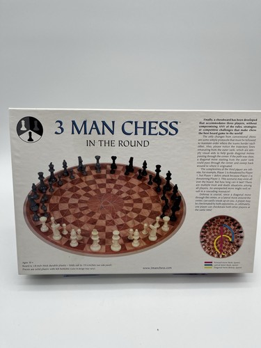 3 Man Chess in the Round: Finally, a chessboard that accommodates 3 ...