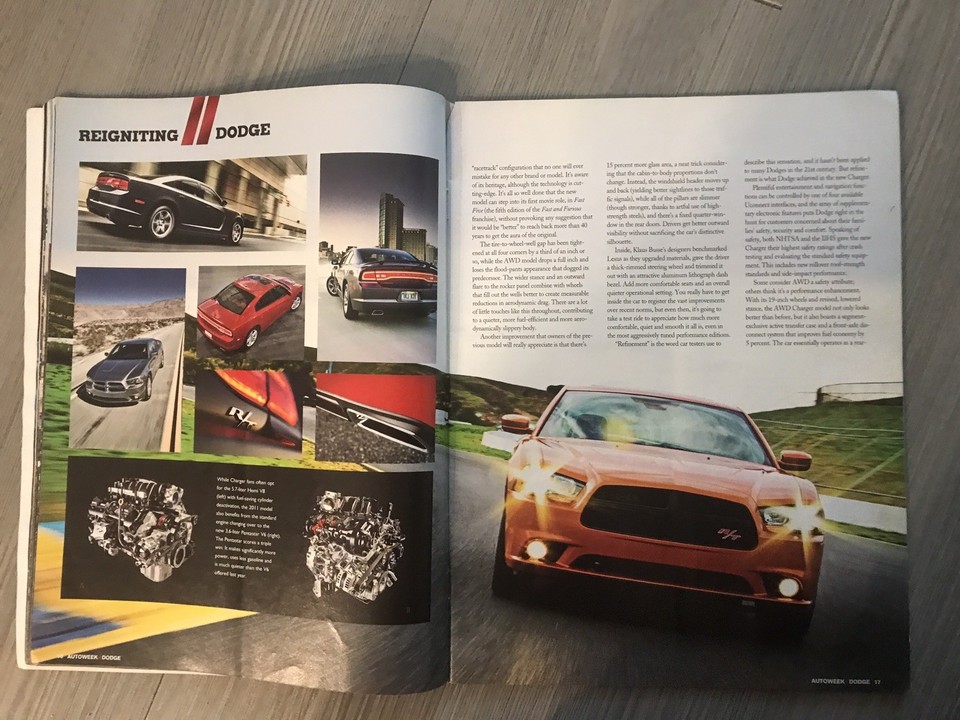 Autoweek Magazine 2011 Dodge SRT supplement Charger; Challenger; Viper ...