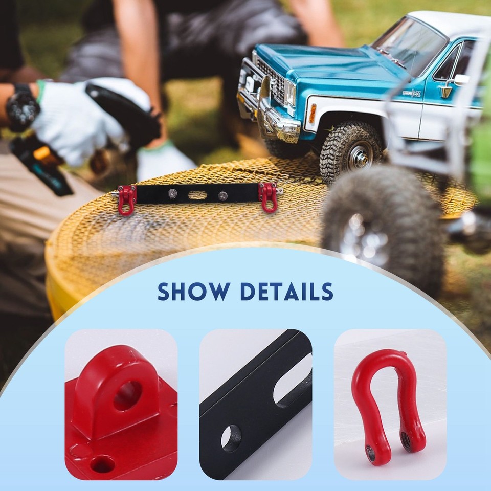 Metal Rear Bumper with Tow Hook for MN D90 D91 D99S MN90 MN99S 1/12 RC ...