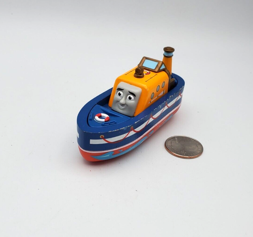 Thomas & Friends Wooden Railway Train Tank Engine - Captain with Waves ...