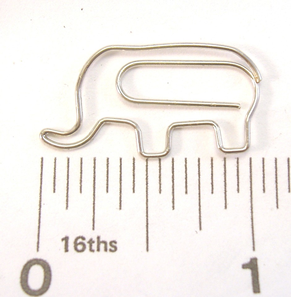 Paper clips Executive box 30 Midori D-Clip assorted animals METAL cat ...