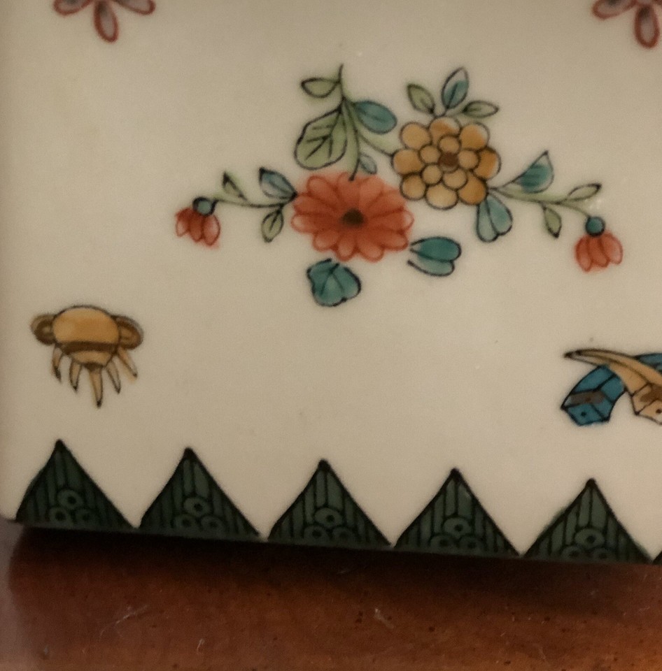 Unique Vintage Asian Flower Frog Vase Ikebana Square w/Holes Feng Shui ...