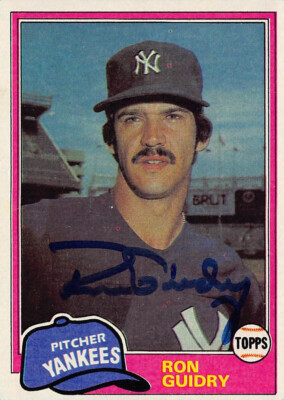 Ron Guidry autographed baseball card 1981 Topps #250 (New York Yankees ...