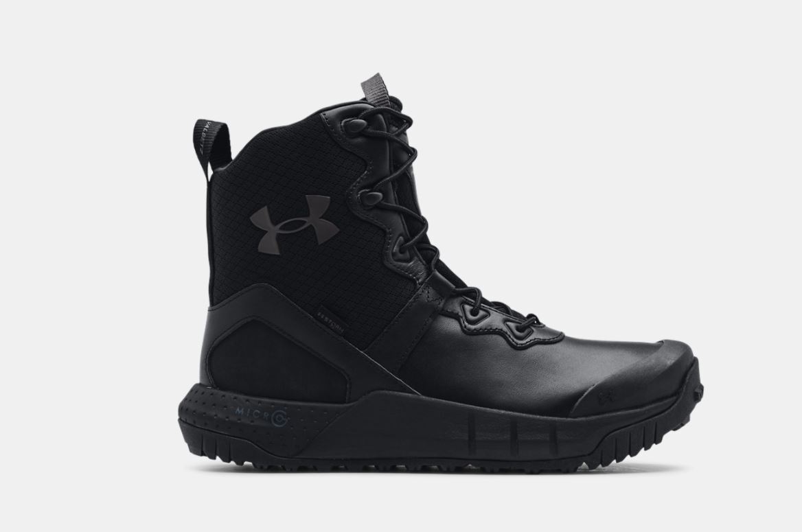 Under Armour Micro G Valsetz LTHR Waterproof ZIP Tactical Boots Men's ...
