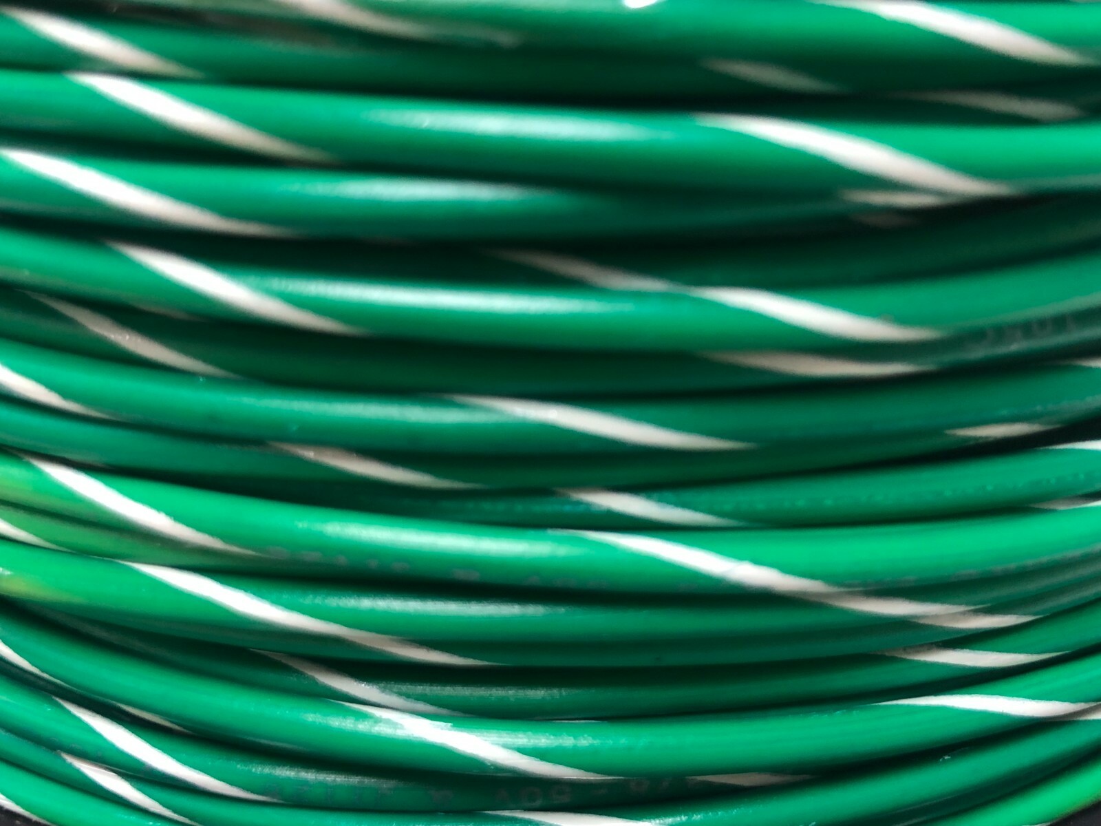16 AWG WIRE GREEN & WHTE STRIPES 500FT. | eBay