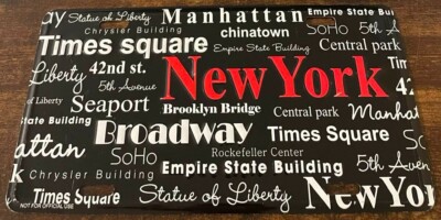 New York Broadway Times Square Booster License Plate Manhattan Central ...