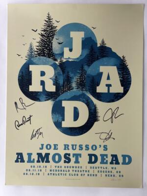 JOE RUSSO'S ALMOST DEAD SIGNED AUTOGRAPH 18X24 CONCERT TOUR POSTER ...
