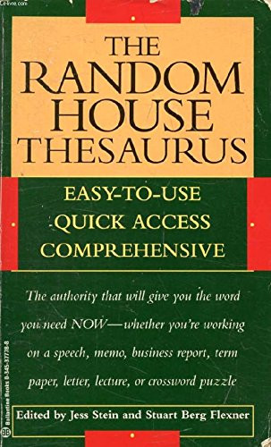 The Random House Thesaurus - VERY GOOD | eBay