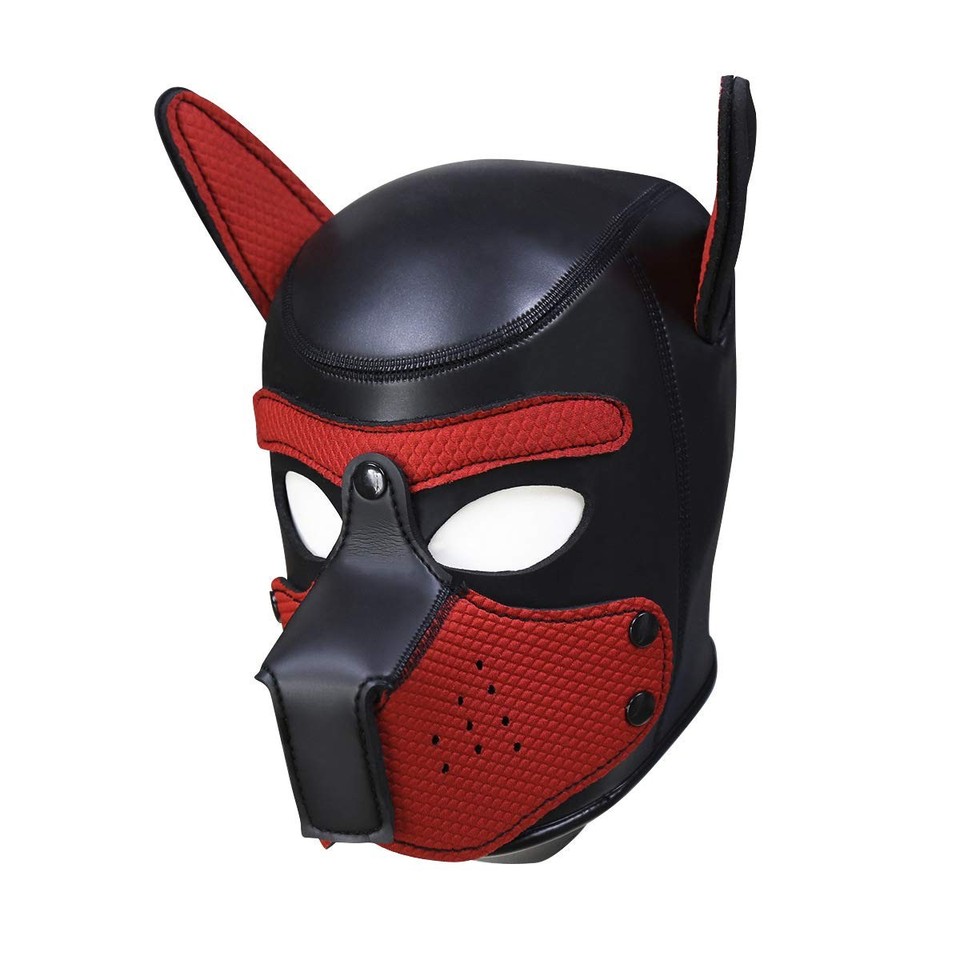 Neoprene Dog Full Face Puppy Mask Removable Halloween Dog Head Mask ...