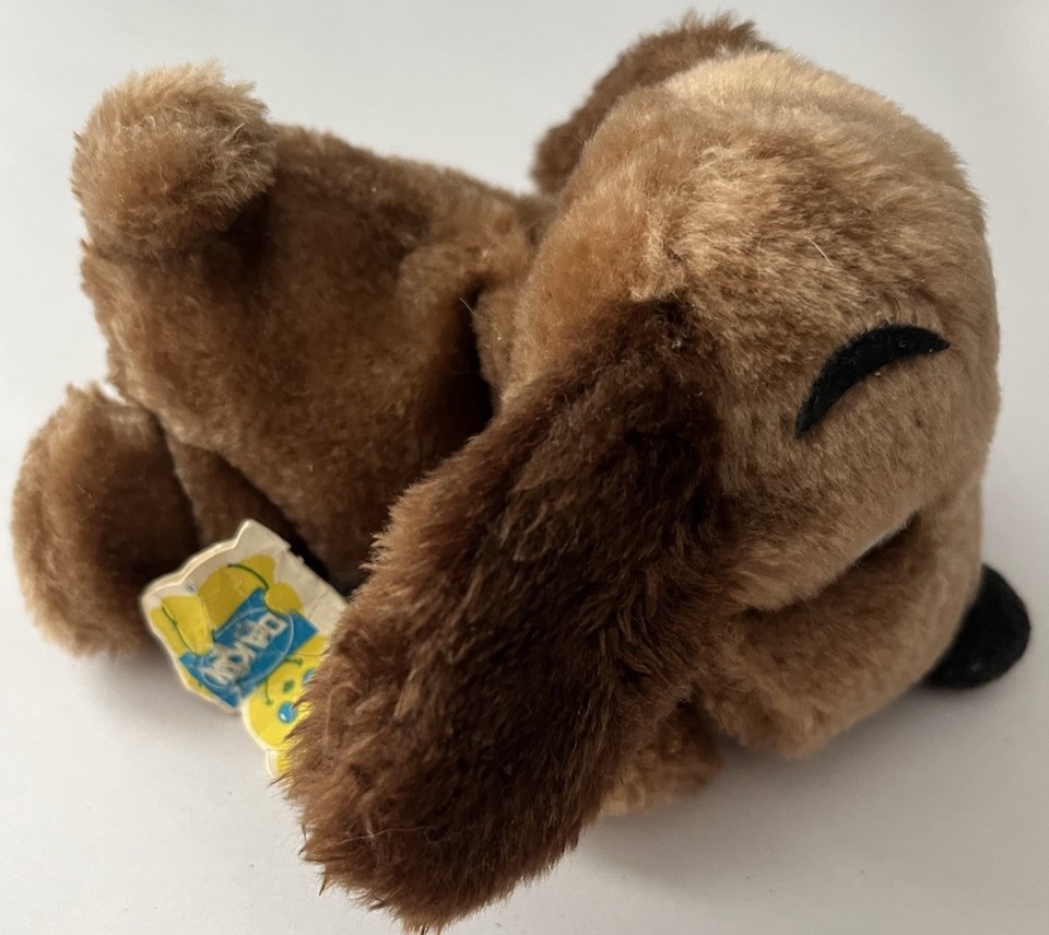 Dakin Vintage Brown Drooper Dog Bean Bag Ground Nut Shells Plush #28 ...