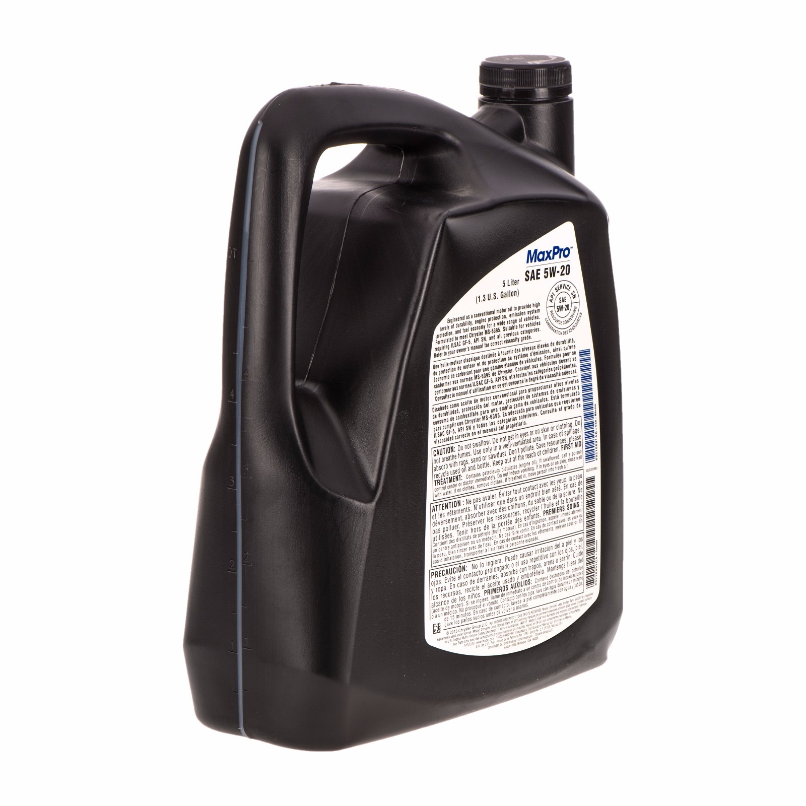 JEEP DODGE CHRYSLER RAM SAE 5W-20 MAXPRO ENGINE OIL 1.3 GAL / 5 LITER ...