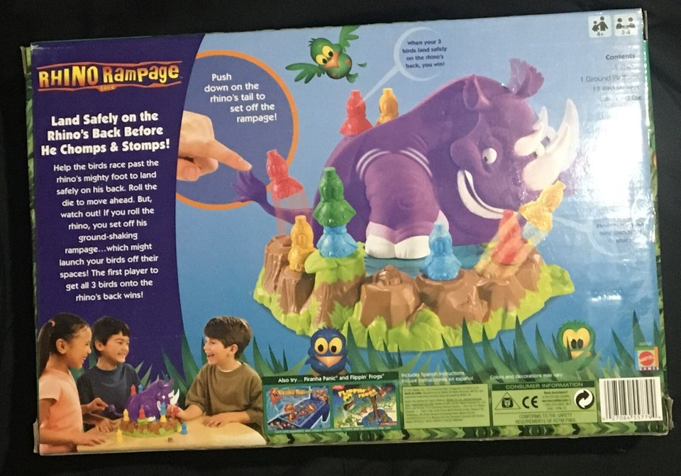 Mattel Rhino Rampage Board Game | eBay