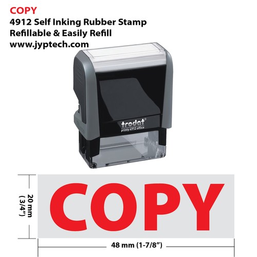 Copy-4912 Self Inking Rubber Stamp (Red Ink) | eBay