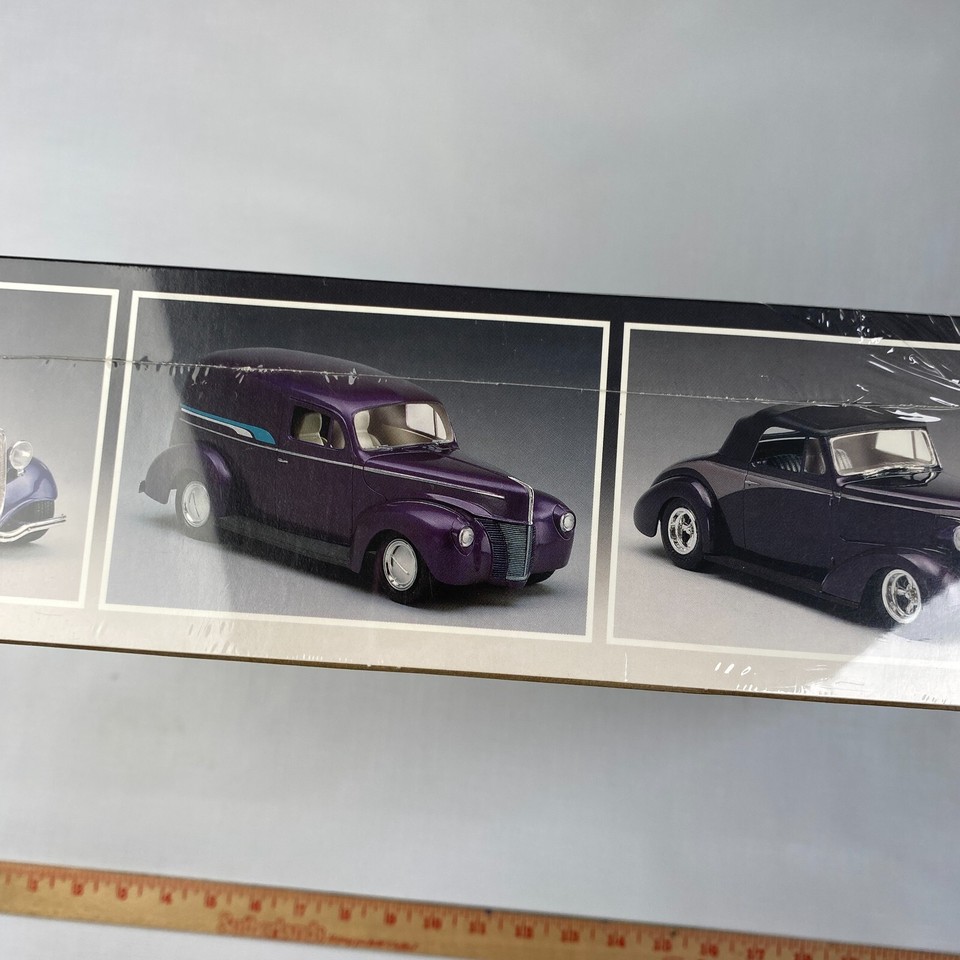NEW! AMT ERTL HOT RODS 3 Model Kit SET! 34 Ford Coupe 40 Sedan 37 Chevy ...