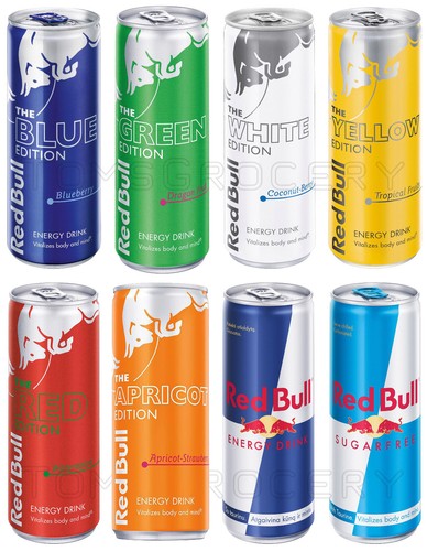 RED BULL Energy Drink Variety Flavor Selection Limited Edition 250ml 8 ...