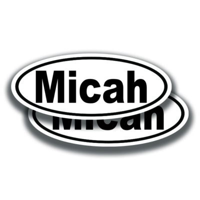 MICAH NAME DECALs 2 Stickers Bogo Car Truck Bumper Window | eBay