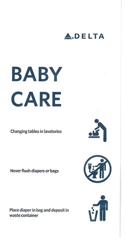 Delta Airlines Sick / Trash Bag - Baby Care / Feel Better - Great ...