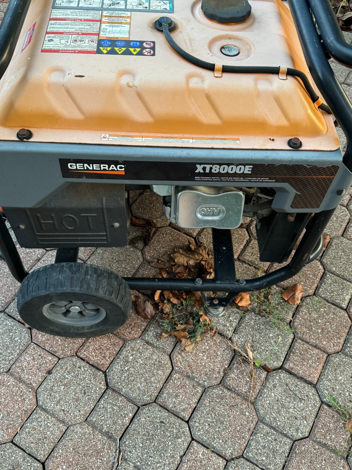 Generac XT8000E 8000-Watt Gas-Powered Portable Generator - Electric ...