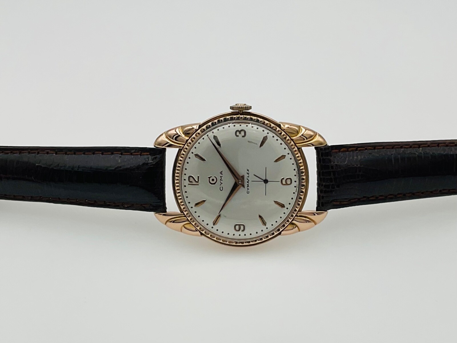 Rare CYMA Vintage 18K Rose Gold Fancy Lugs Watch With Box | eBay