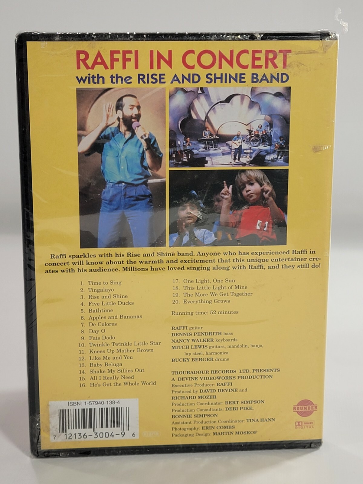 Raffi - Raffi in Concert With the Rise and Shine Band [New DVD ...