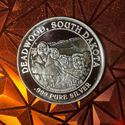 ⚡️ ️ Casino Chip OMG 😳 South Dakota .716 oz Silver Coin .999 🪙 Deadwood ...