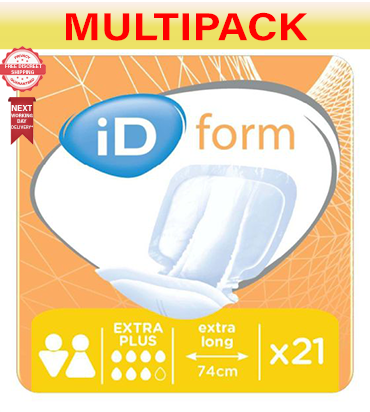 iD Expert Form Extra Plus - Size 3 - Incontinence Pads - 4 Packs of 21 ...