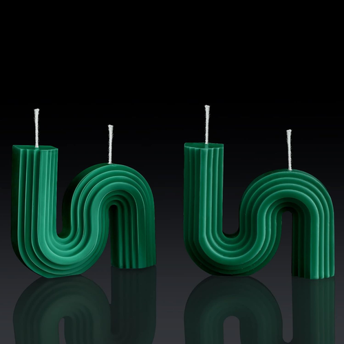 2 Pcs Valentine'S Candles Twist Aesthetic Candles Cool S Shape ...