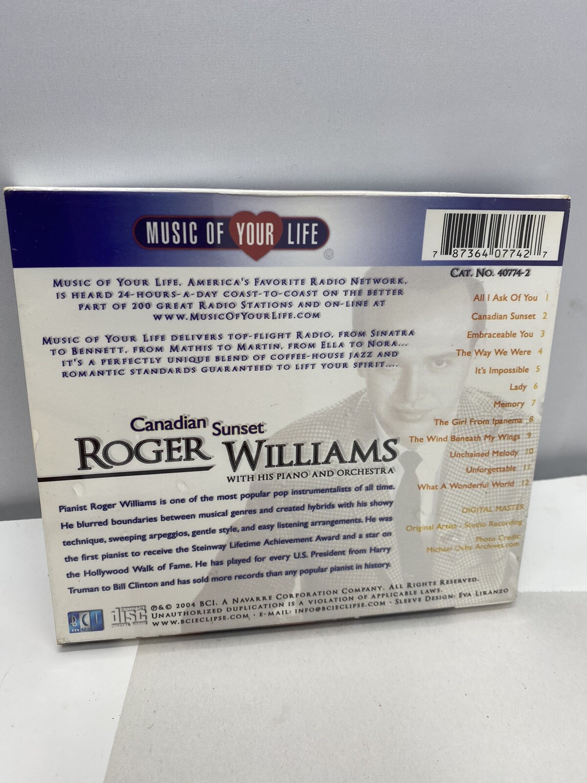 Canadian Sunset by Roger Williams (Piano) (CD, Sep-2004, BCI Music ...