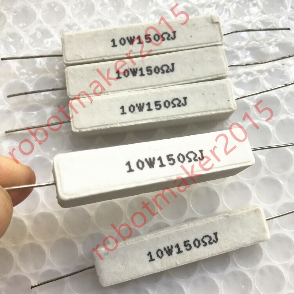10Pcs 10 watt Wirewound Cement Resistor 10W horizontal Resistors 0.1 ...